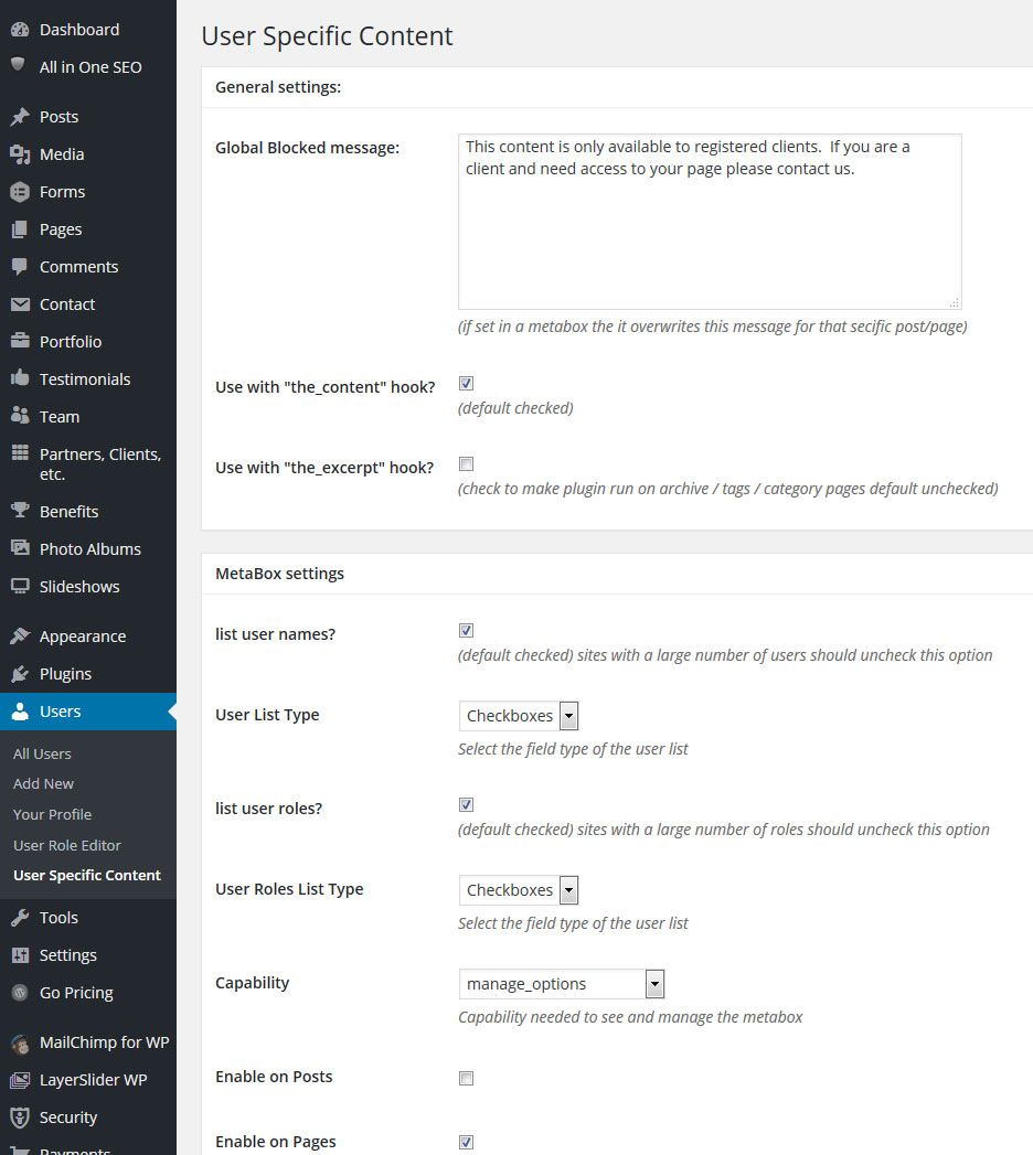 WordPress User Pages | Sacramento Web Design
